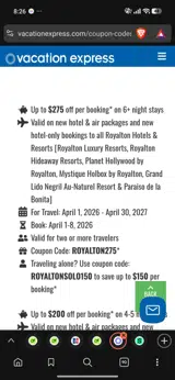 Vacation Express Promo Codes - $175 Off Jun 2026