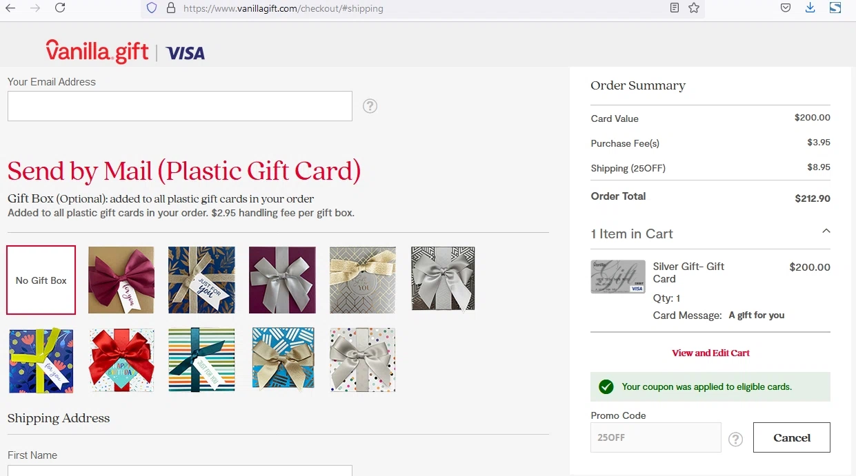 Vanilla Gift Promo Codes - 20% Off | September 2024