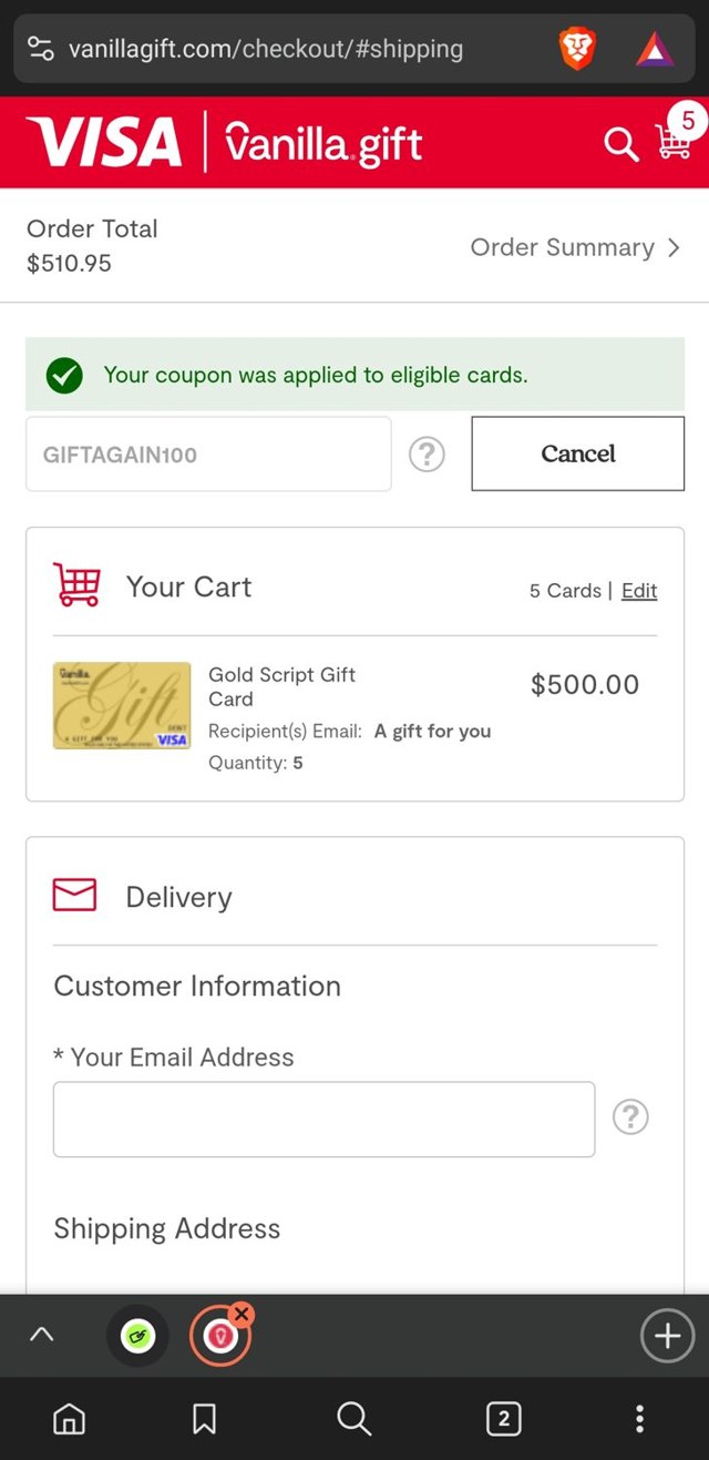 Vanilla Gift Promo Codes (5 Verified) - 5% Off Feb 2025