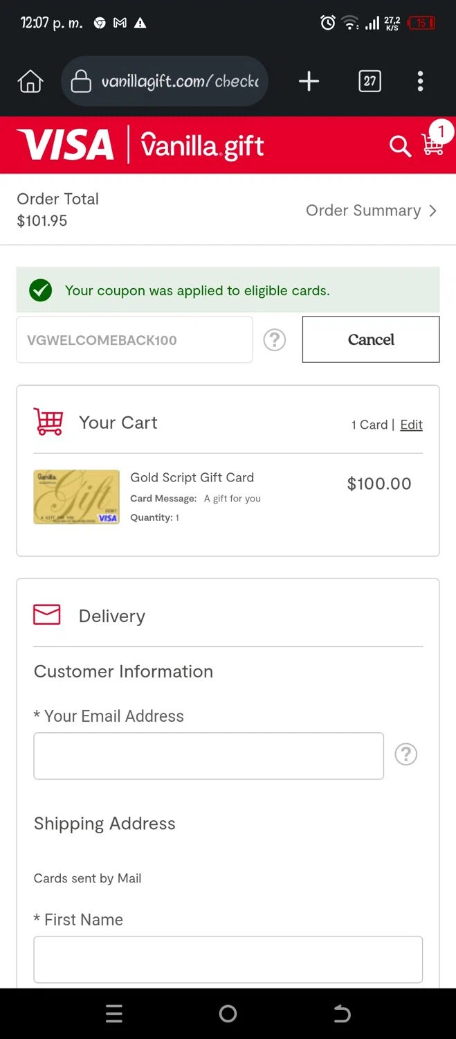 Vanilla Gift Promo Codes - $10 Off | January 2025