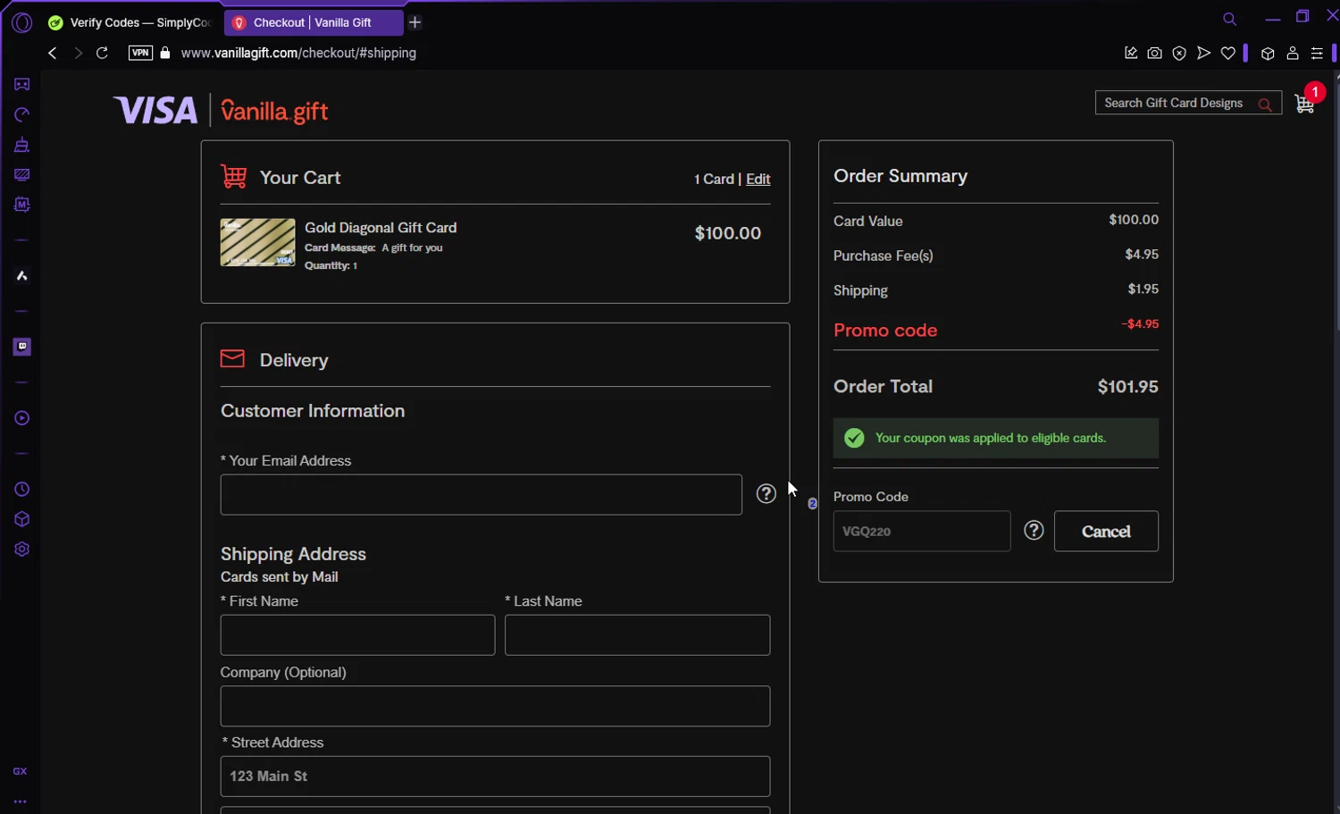 Vanilla Gift Promo Codes - 50% Off | January 2025