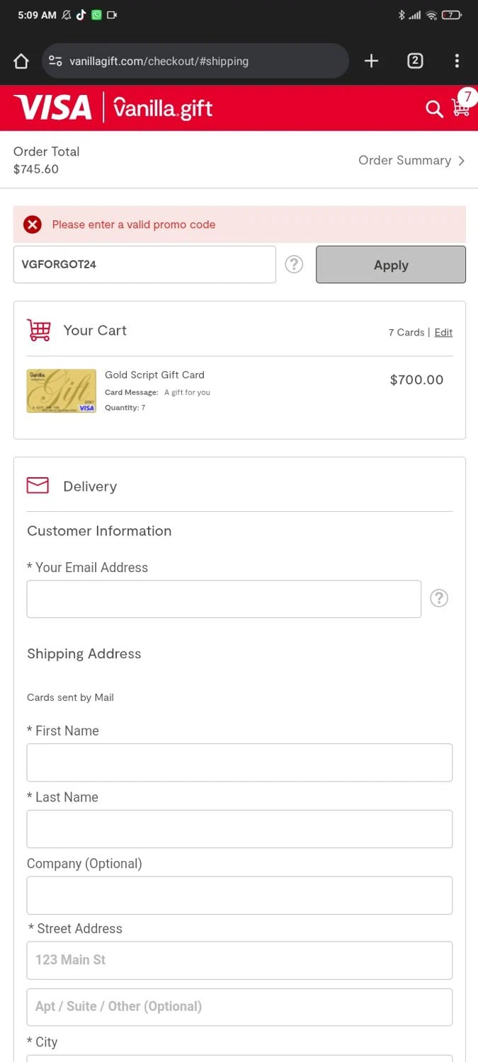 Vanilla Gift Promo Codes (5 Verified) - 5% Off Mar 2025