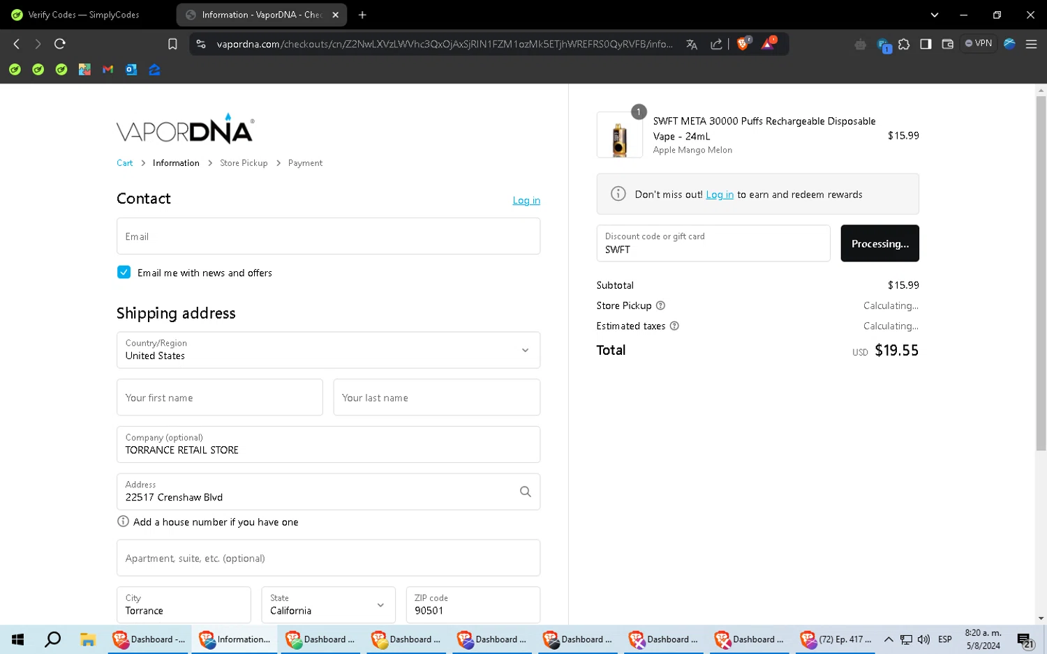 VaporDNA Coupons - 10% Off Discount Codes in August 2024 | SimplyCodes