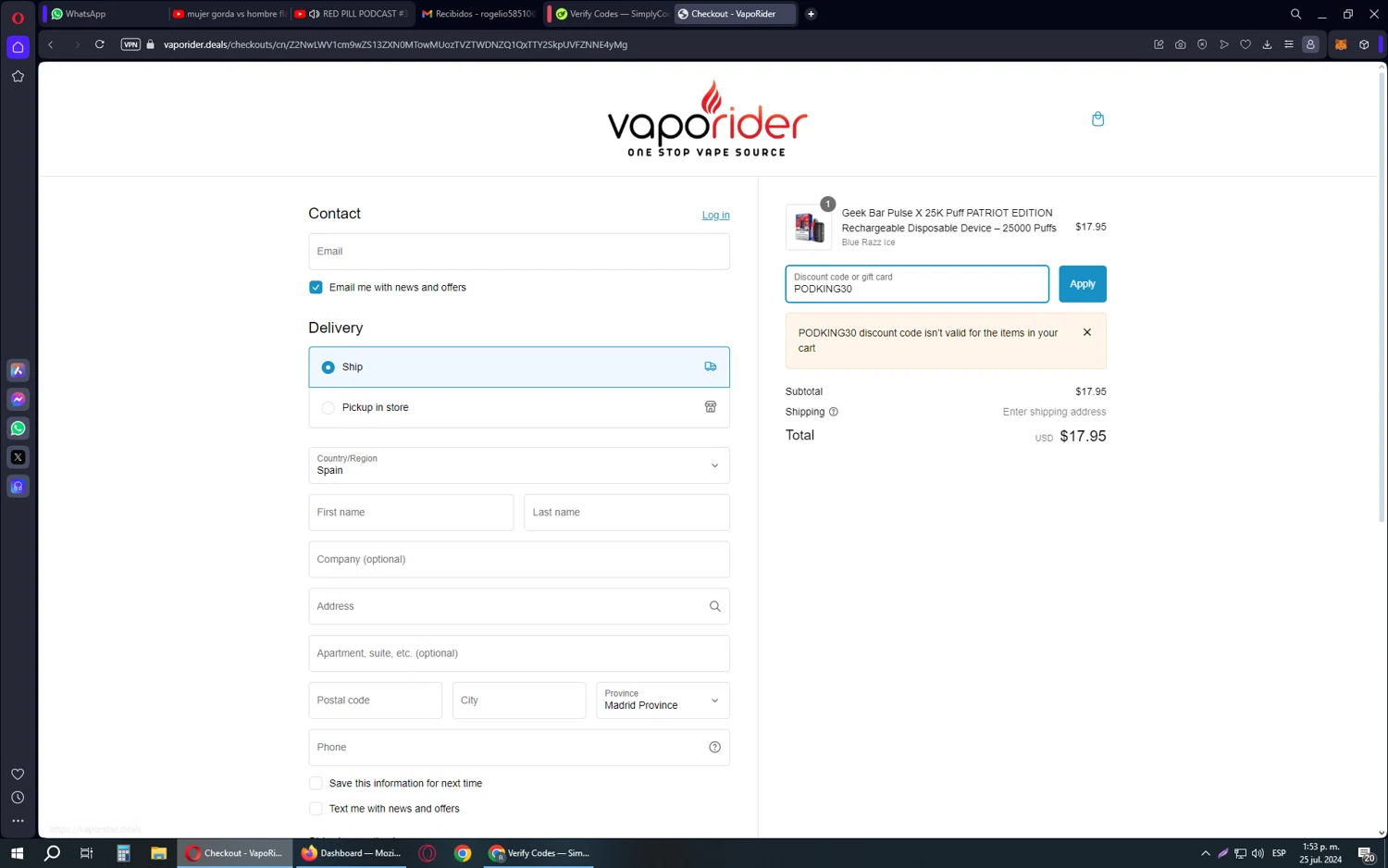 VapoRider Promo Codes – 30% Off | July 2024