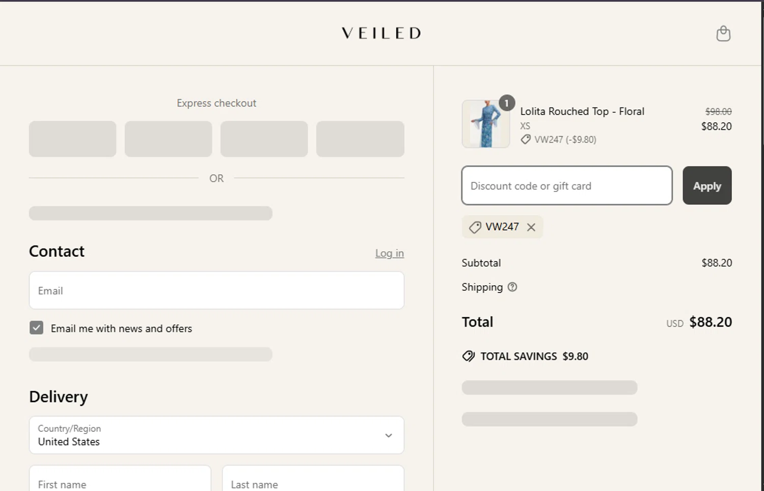 Veiled Promo Codes (49 Verified) - 10% Off Sitewide Aug 2025