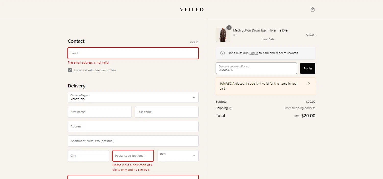 Veiled Discount Codes - $10 Off Coupon Codes in August 2024 | SimplyCodes