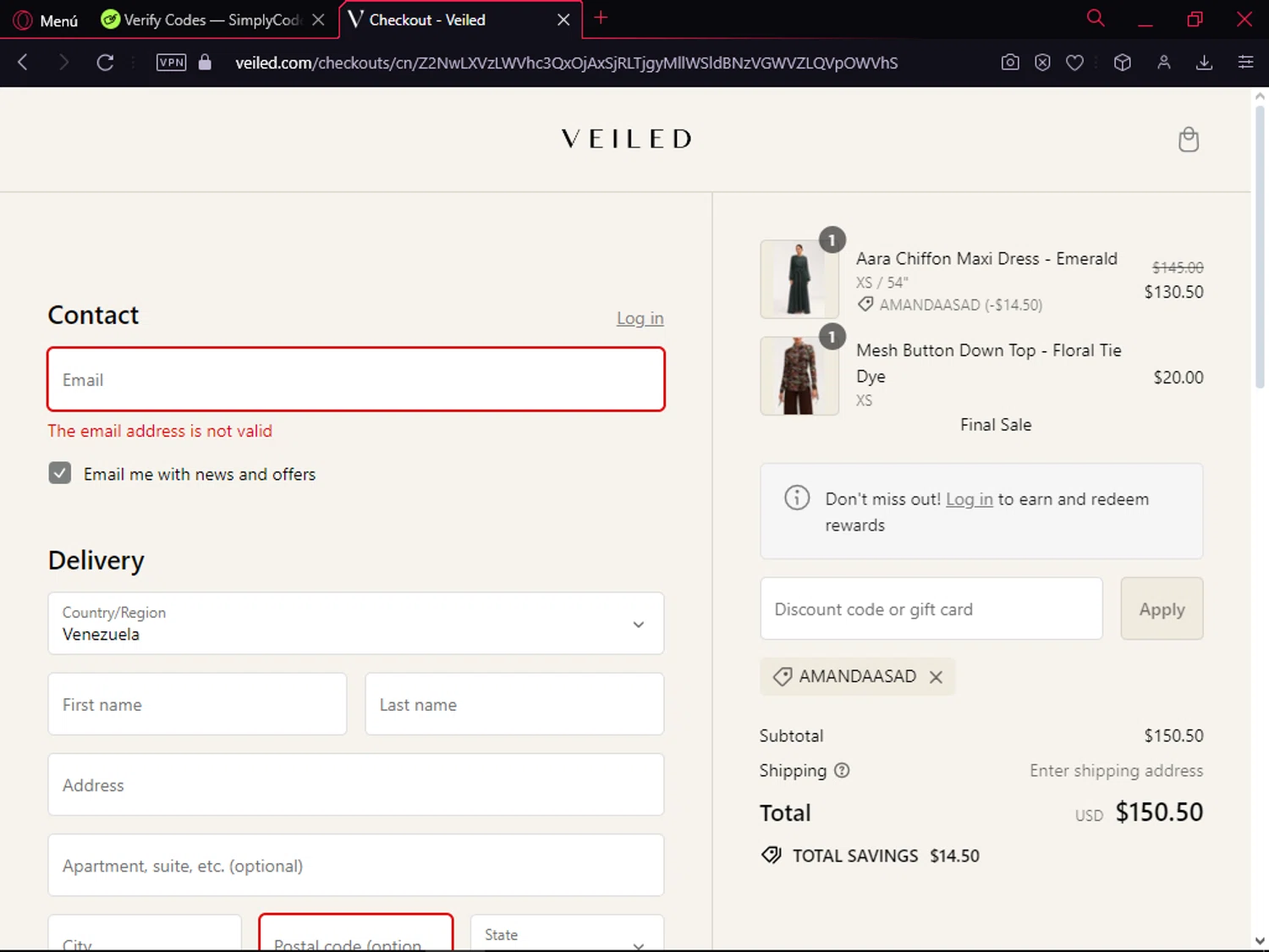 Veiled Discount Codes - $10 Off Coupon Codes in August 2024 | SimplyCodes