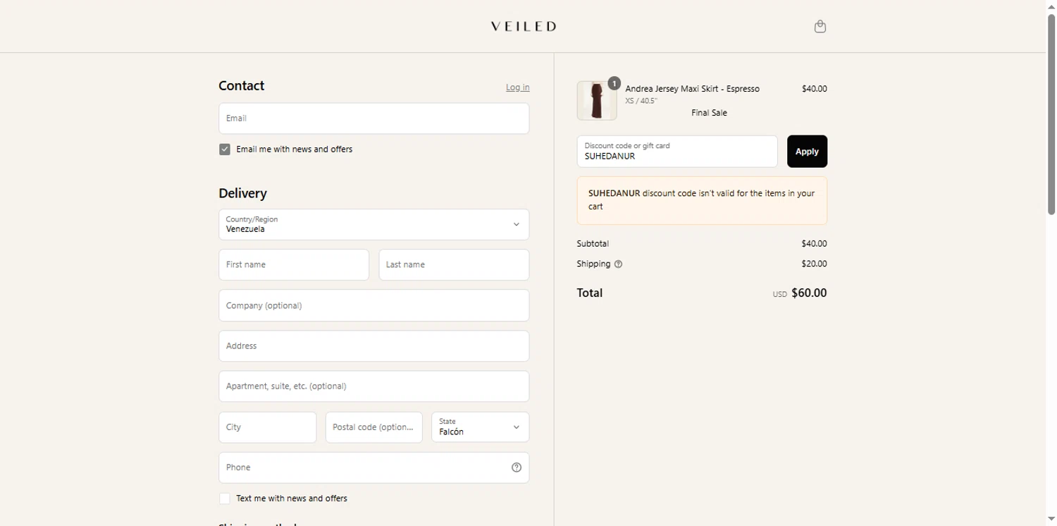 Veiled Promo Codes - 10% Off (46 Verified) Dec 2025