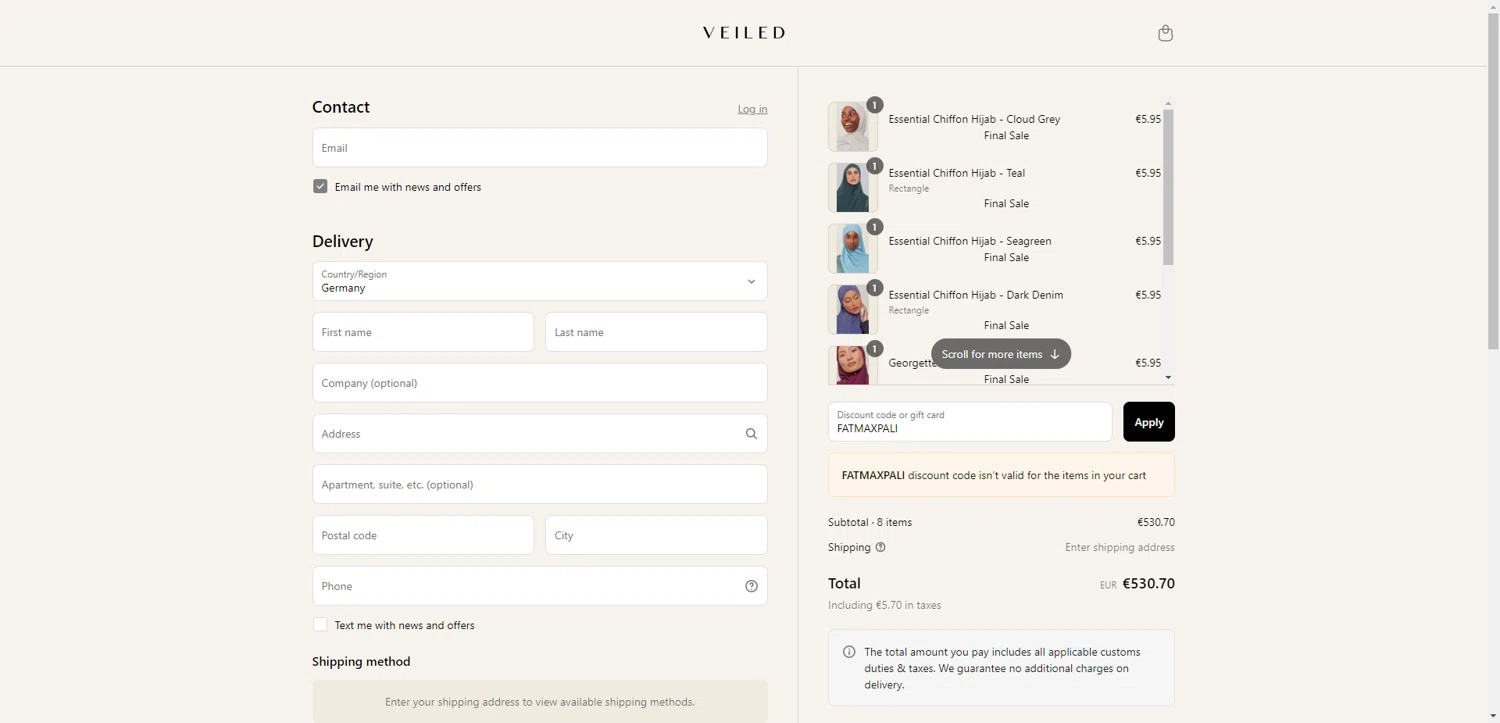 Veiled Promo Codes (49 Verified) - 10% Off Sitewide Aug 2025