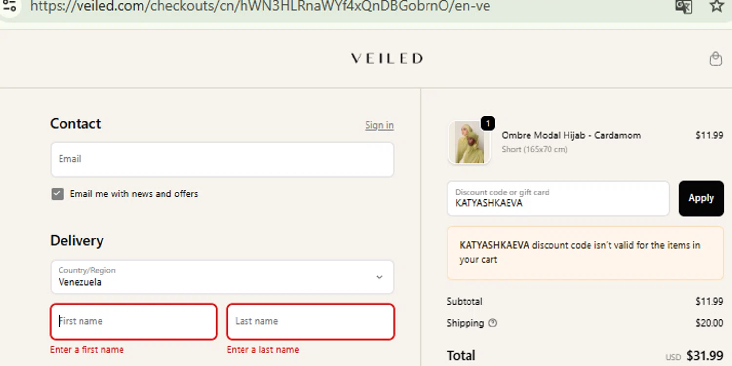 Veiled Promo Codes (48 Verified) - 10% Off Sitewide Sep 2025