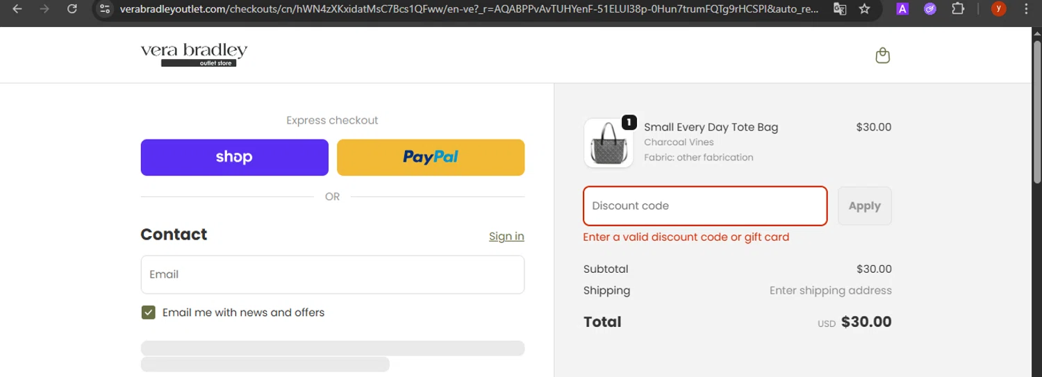 Vera Bradley Outlet Promo Codes - 25% Off Dec 2025