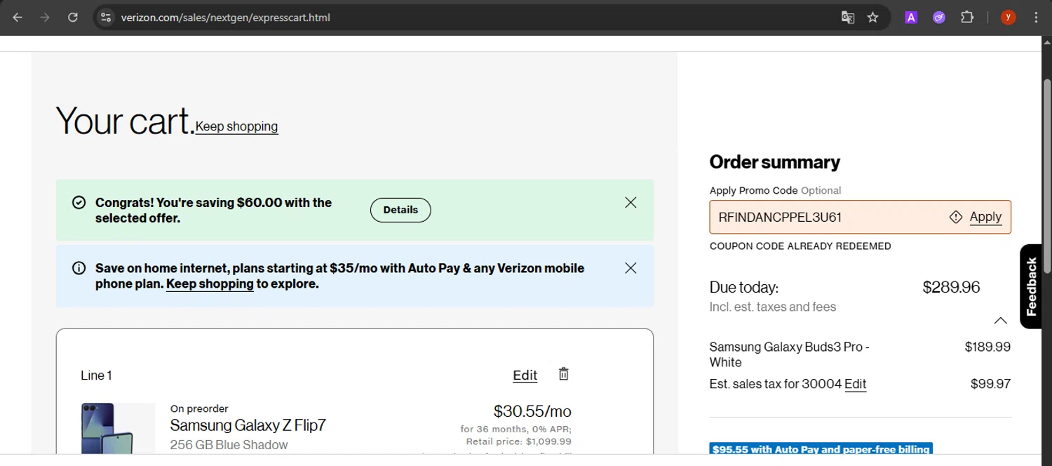 Verizon Discount Codes - $50 Off (1 Verified) Oct 2025