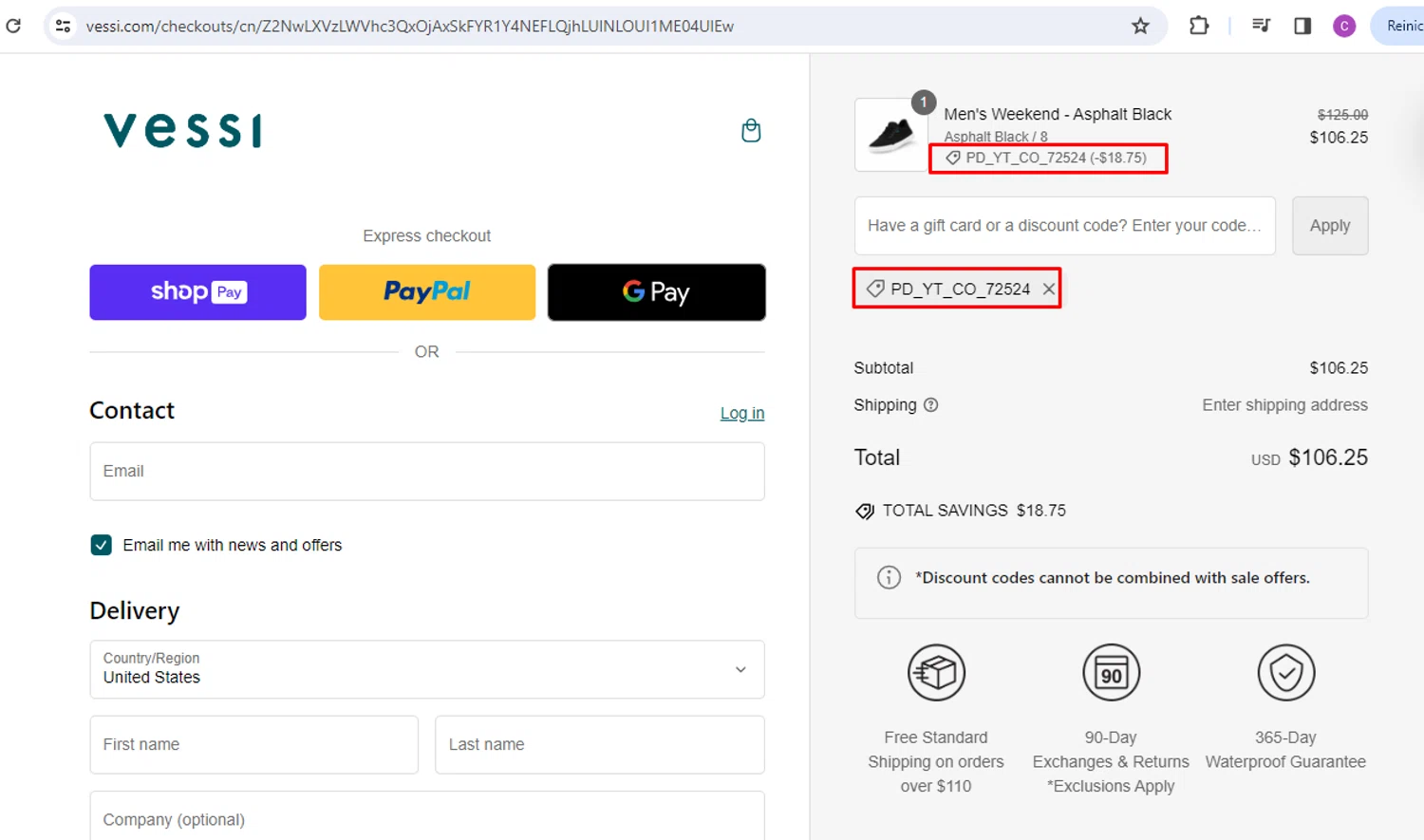 Vessi Discount Codes - $25 Off | October 2024