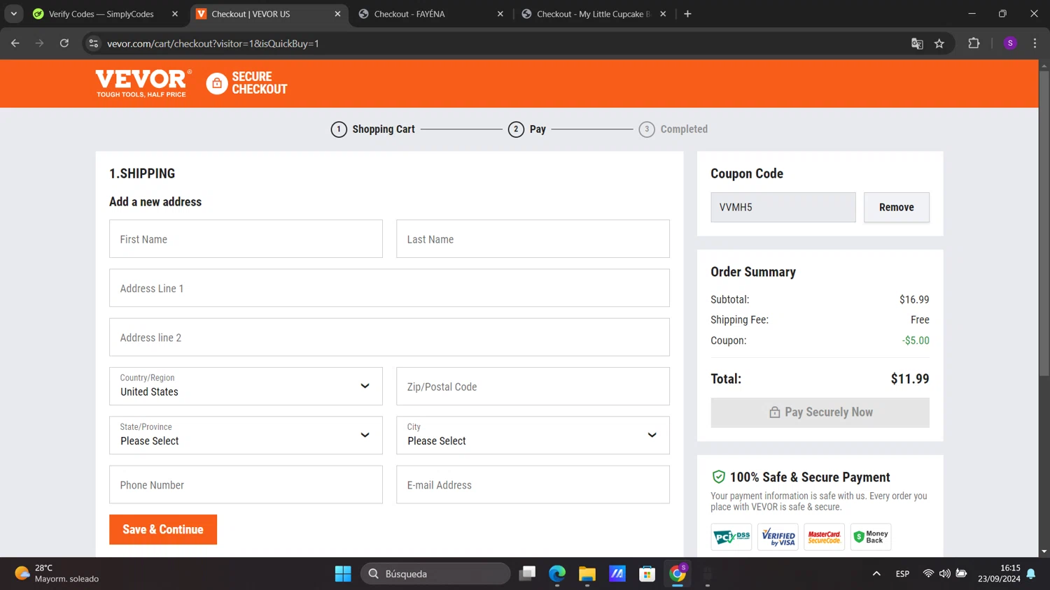 Vevor Coupon Codes - $5 Off | September 2024
