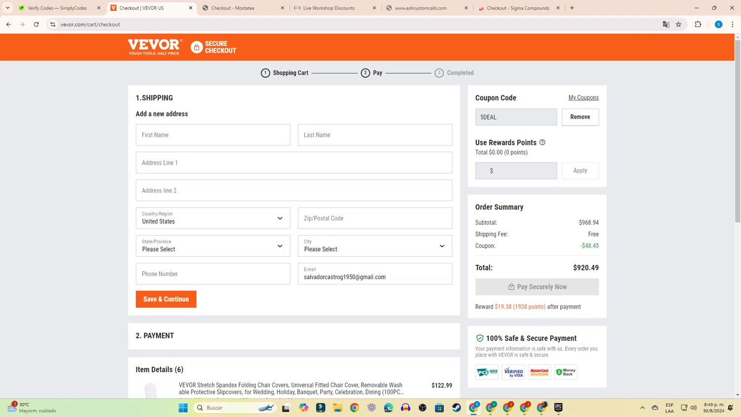 Vevor Coupon Codes - $5 Off | September 2024