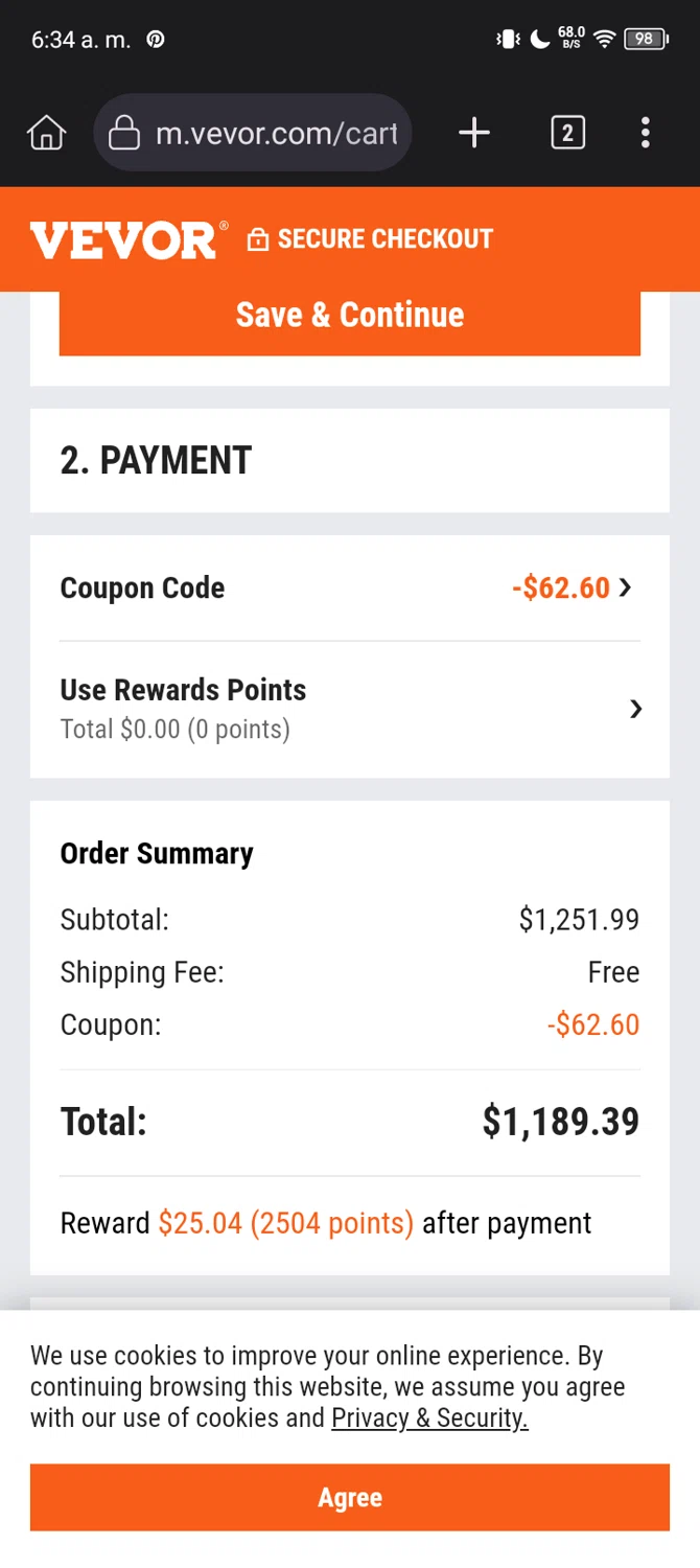 Vevor Coupon Codes - $5 Off | September 2024