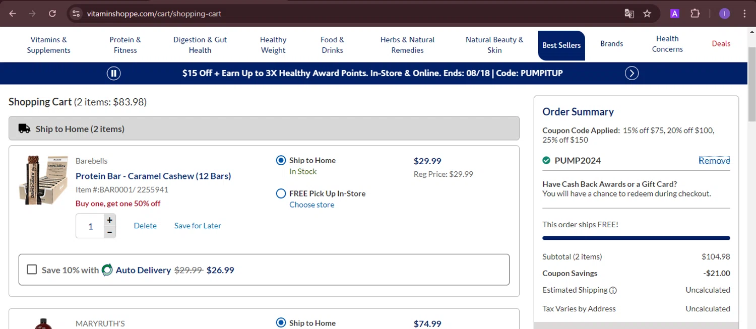 The Vitamin Shoppe Coupons - 20% Off | September 2024