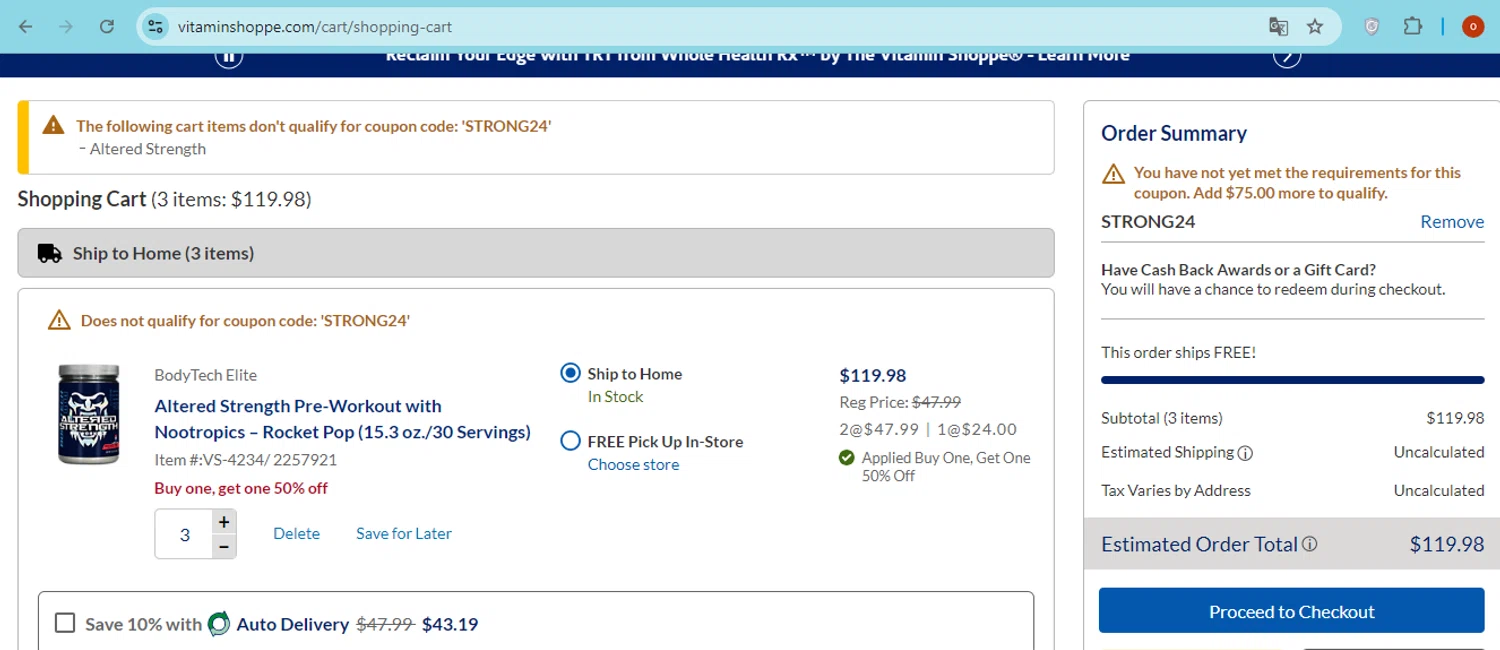 The Vitamin Shoppe Coupons - 20% Off | November 2024