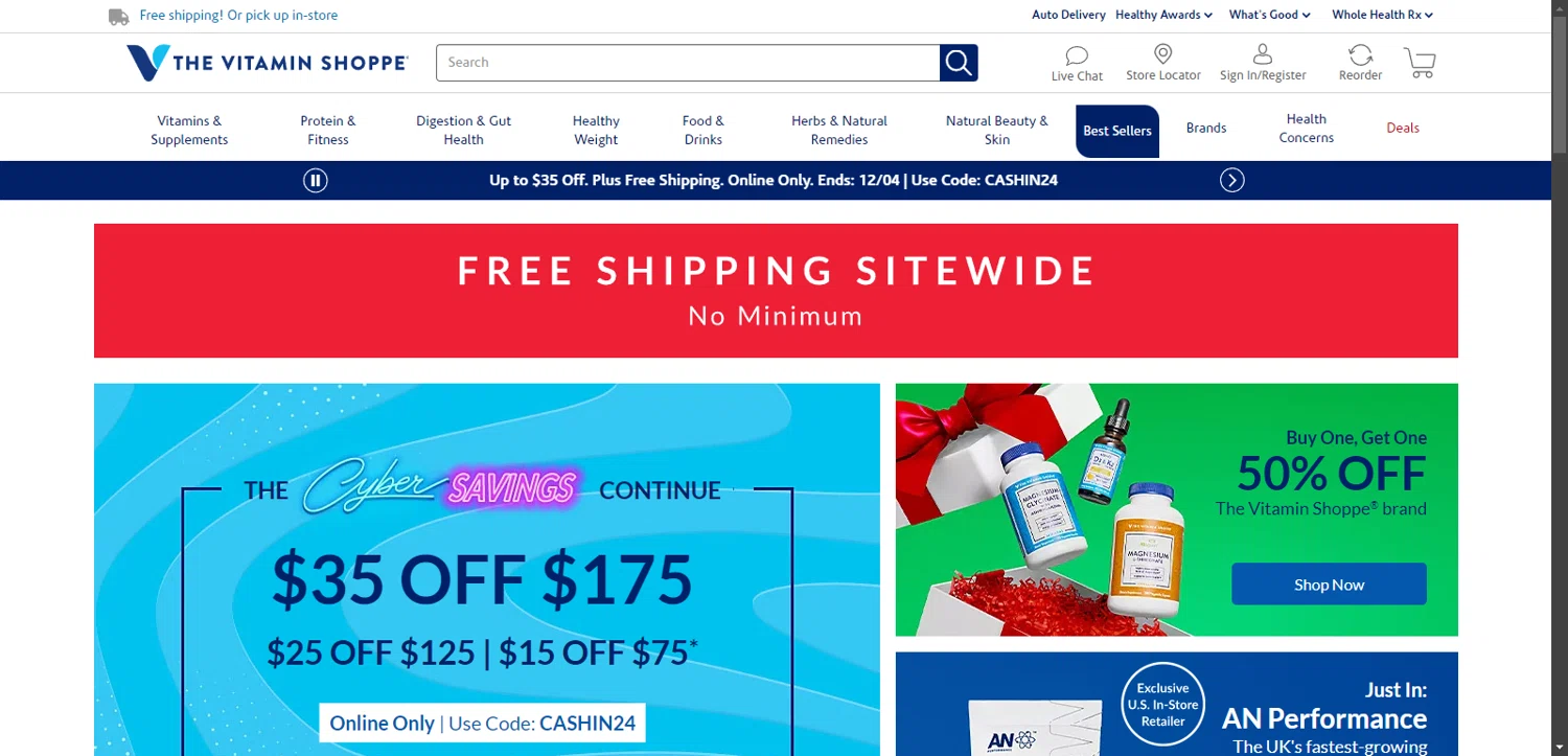 The Vitamin Shoppe Coupons - 15% Off | December 2024