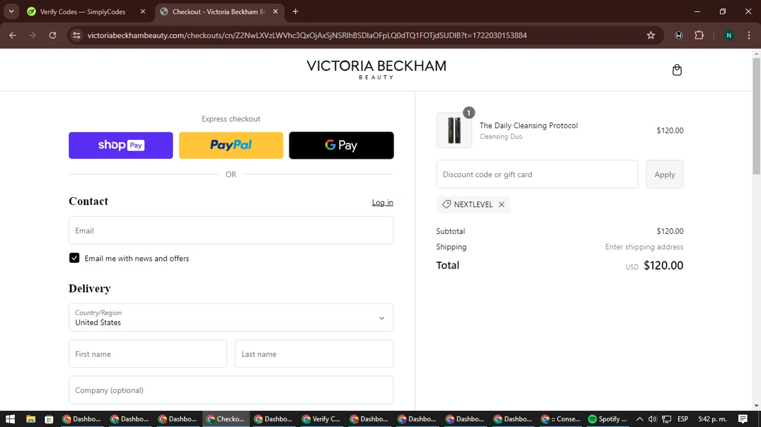 Victoria Beckham Beauty Discount Code