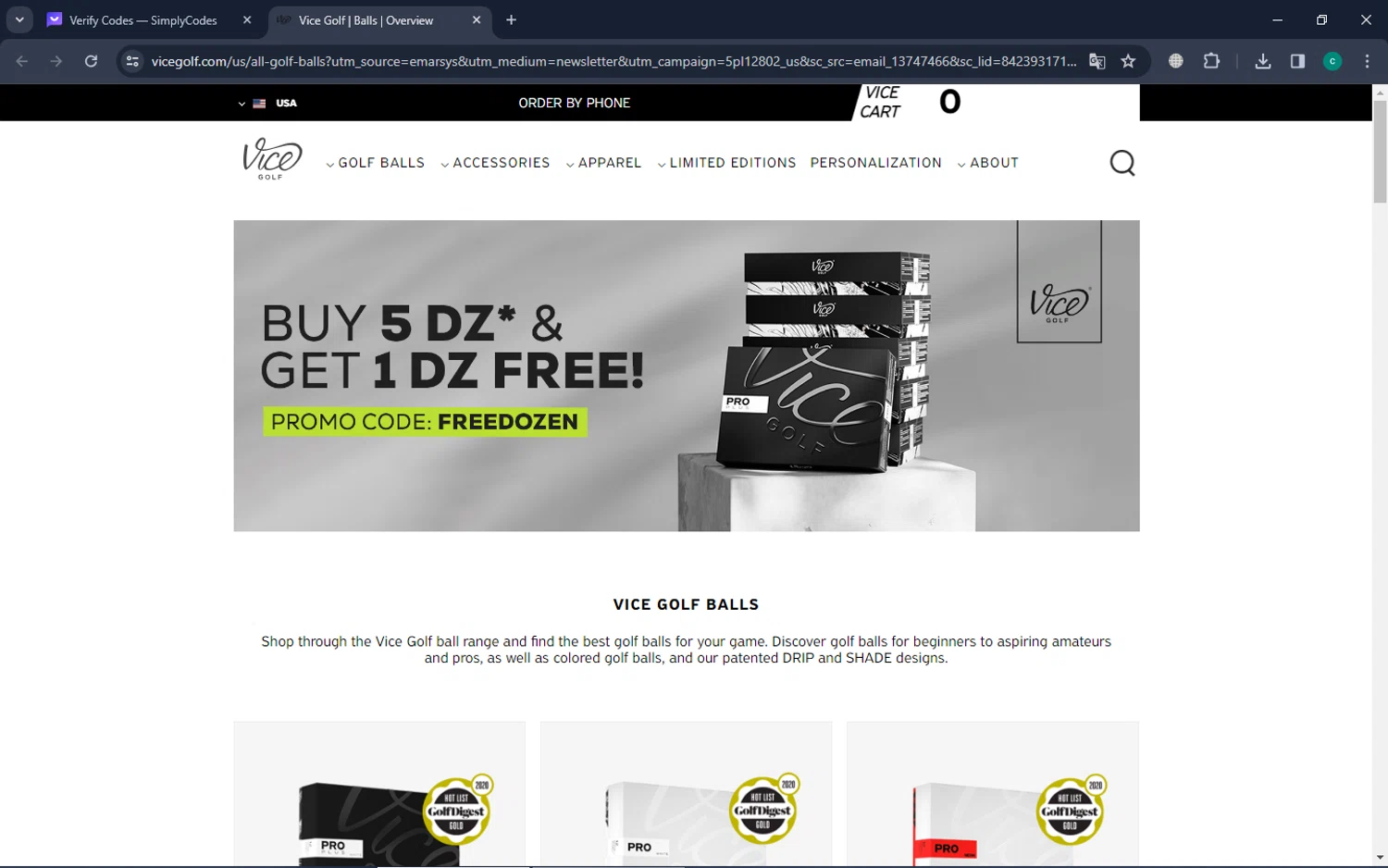 Vice Golf Promo Codes - 10% Off Coupon Codes in August 2024 | SimplyCodes