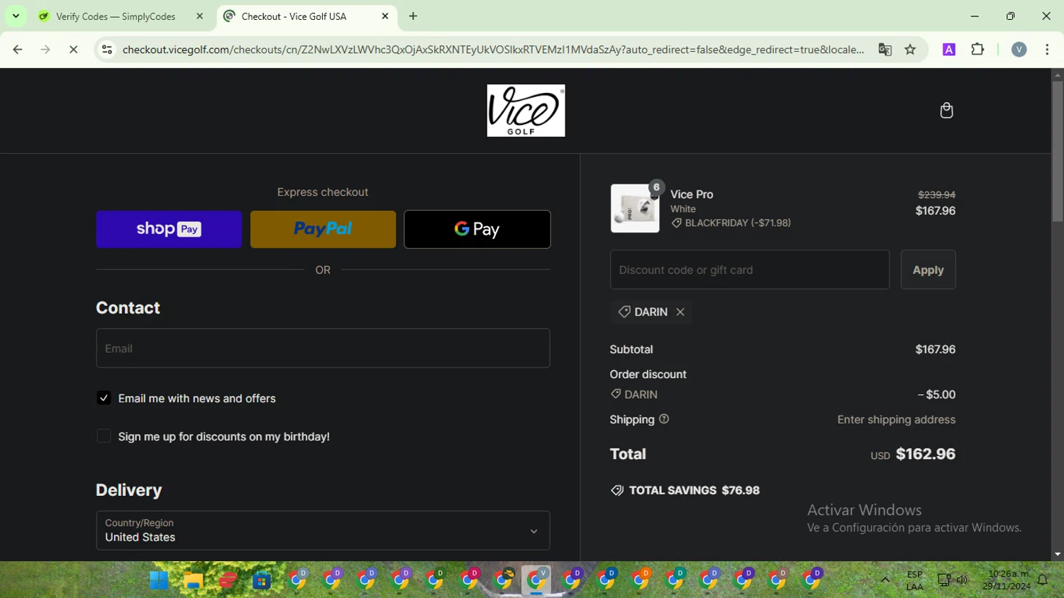 Vice Golf Promo Codes - 20% Off | January 2025