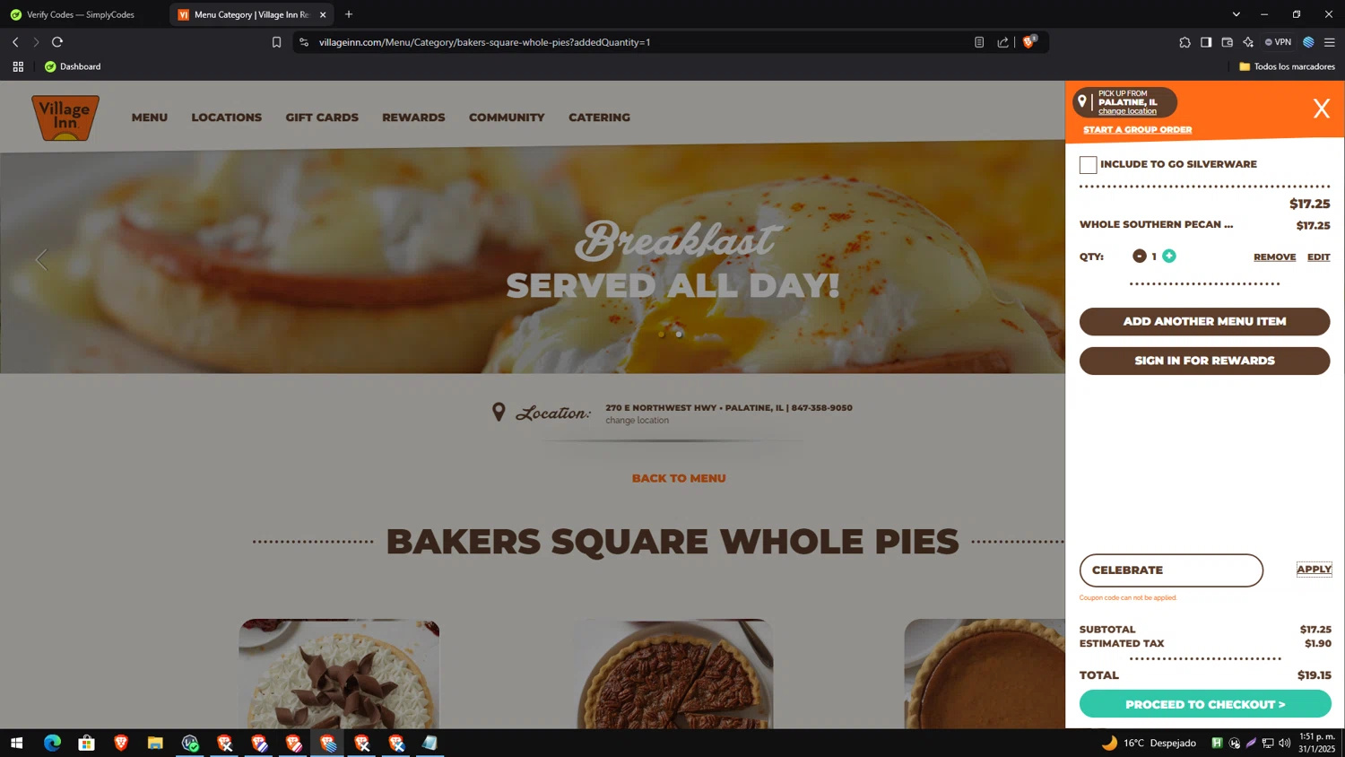 Village Inn Promo Codes - 20% Off Coupons Jan 2026