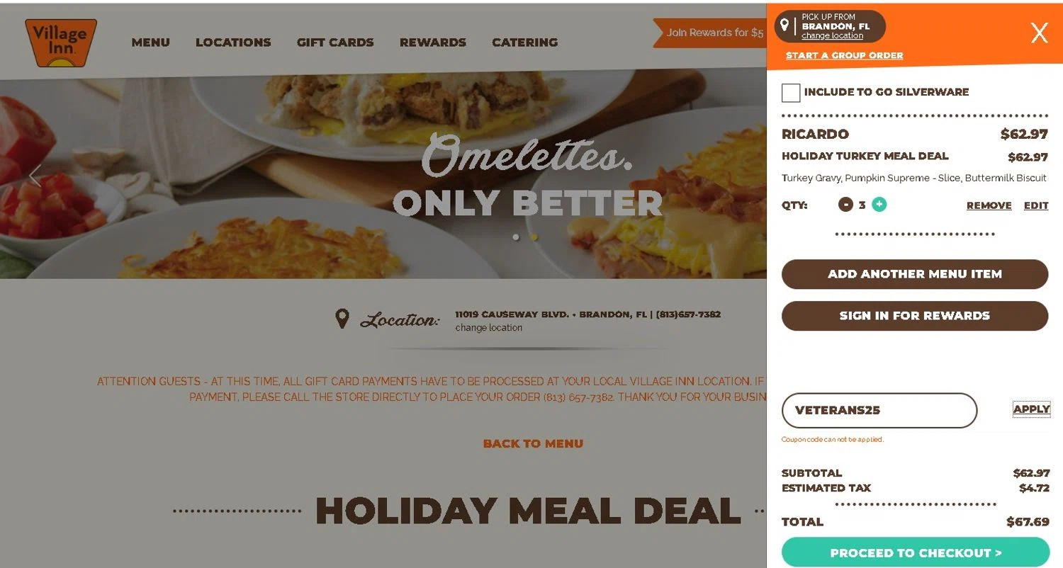 Village Inn Promo Codes - 20% Off Coupons Jan 2026