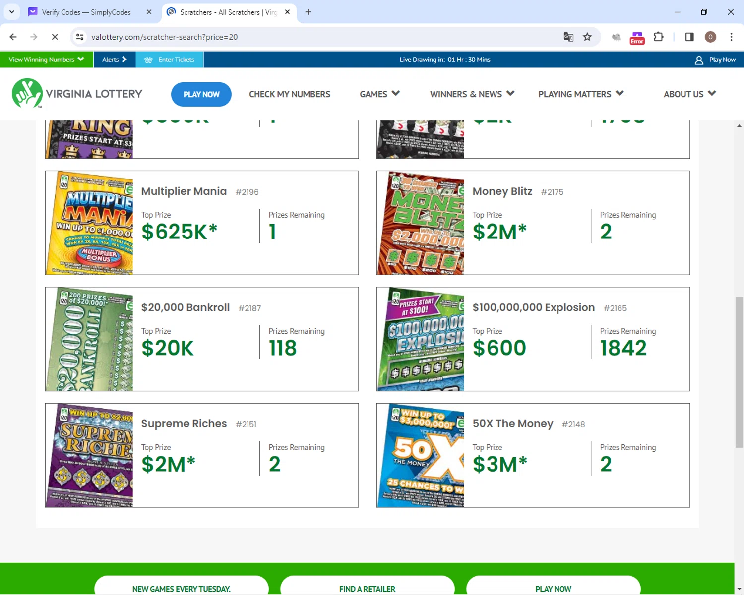 Virginia Lottery Promo Codes - $15 Off Coupons Jan 2025