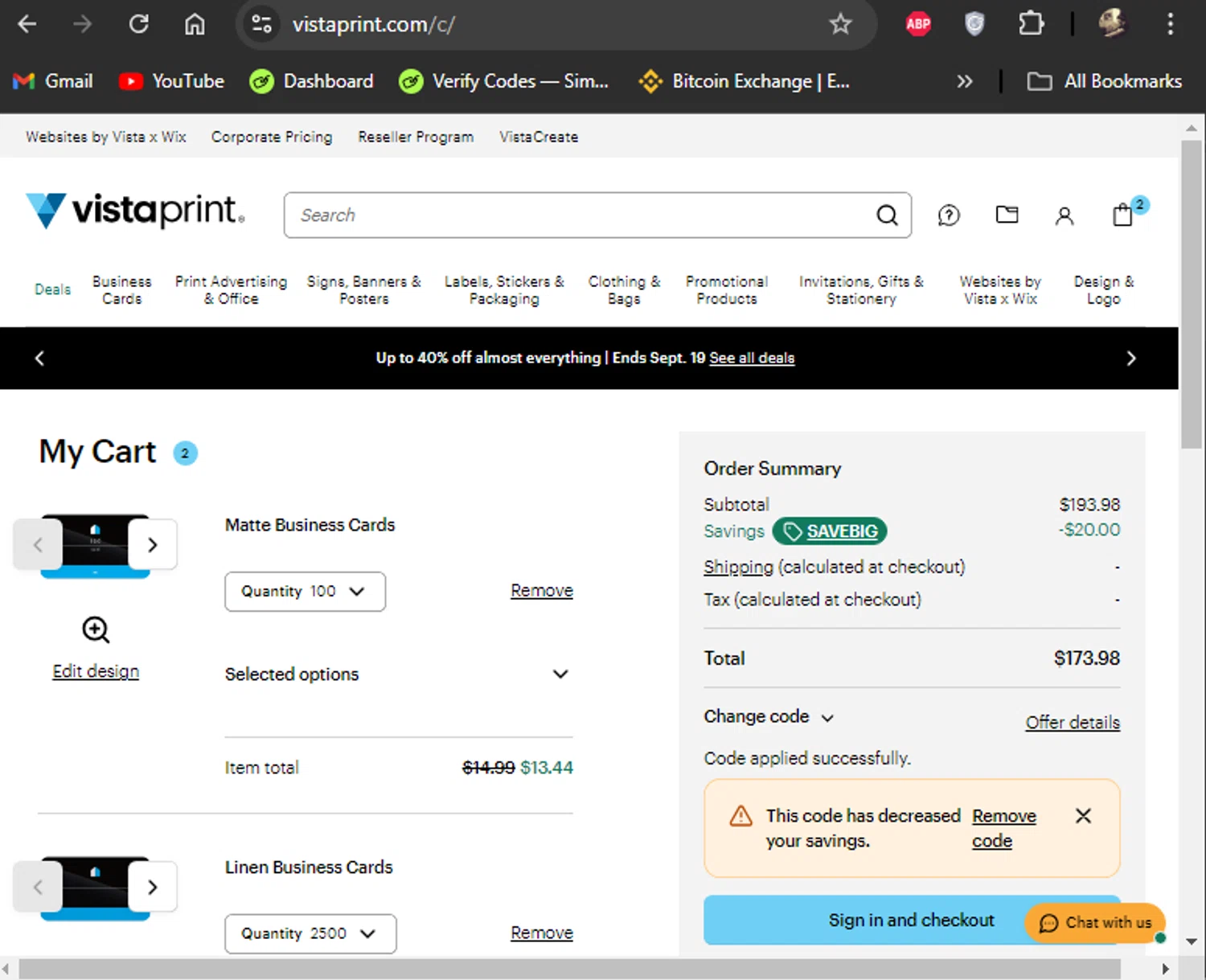 Vista Promo Codes - 20% Off | November 2024
