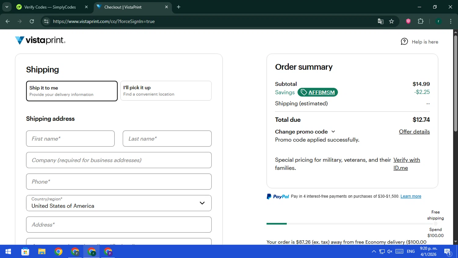 Vistaprint Promo Codes - 15% Off (17 Verified) Jan 2026