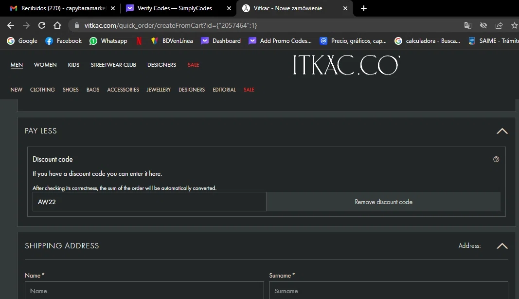 Vitkac Promo Codes - up to 30% Off | November 2024