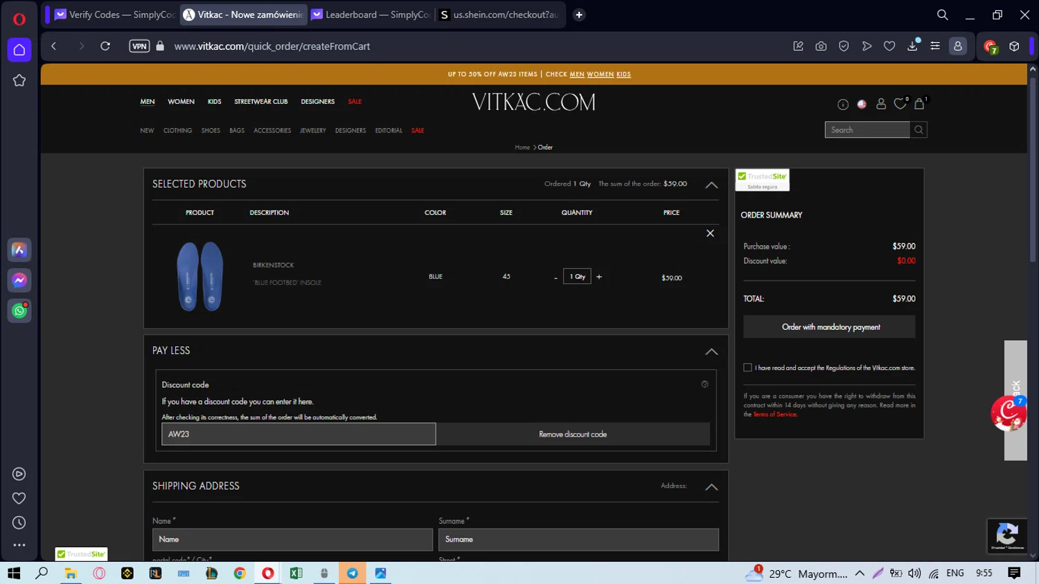Vitkac Promo Codes - 30% Off | September 2024