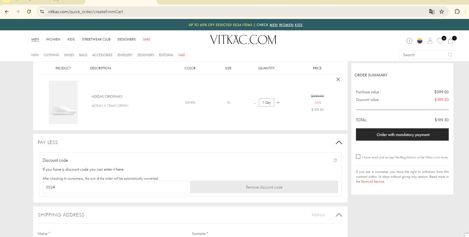 Vitkac Promo Codes - 30% Off | September 2024