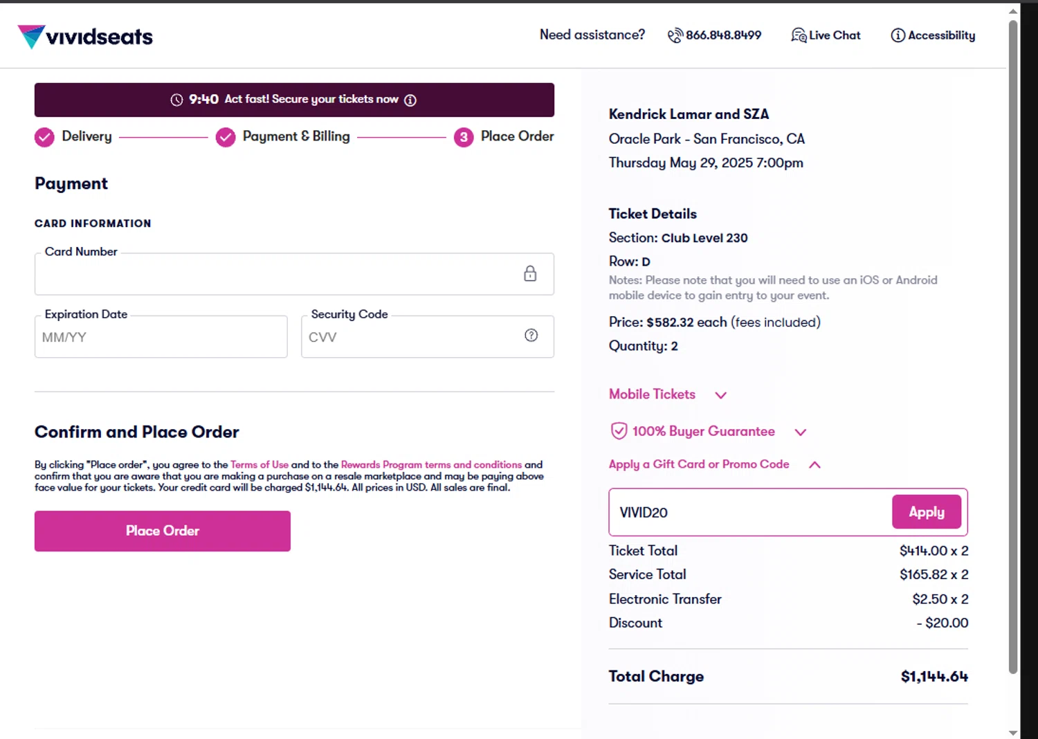 Vivid Seats Promo Codes (5 Verified) - $30 Off Jun 2025