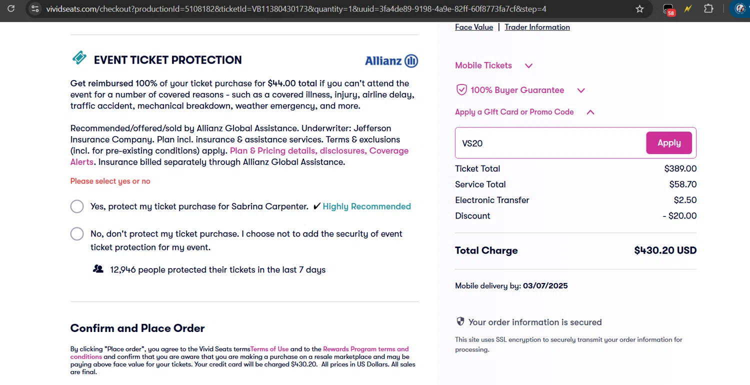 Vivid Seats Promo Codes (4 Verified) - $20 Off Jan 2025