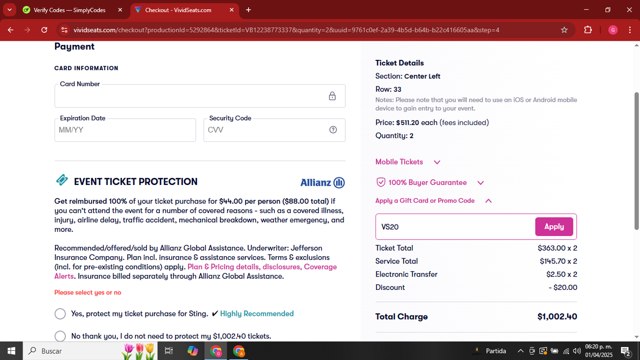 Vivid Seats Promo Codes (8 Verified) - $20 Off Apr 2025