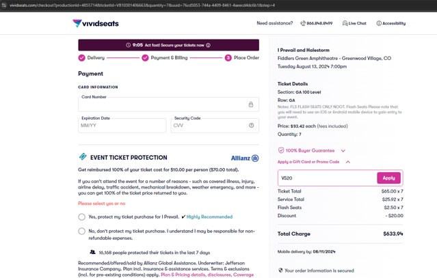 Vivid Seats Promo Codes - $20 Off Coupons in August 2024 | SimplyCodes
