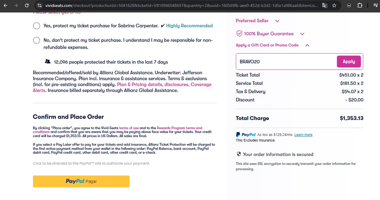 Vivid Seats Promo Codes - $20 Off | November 2024