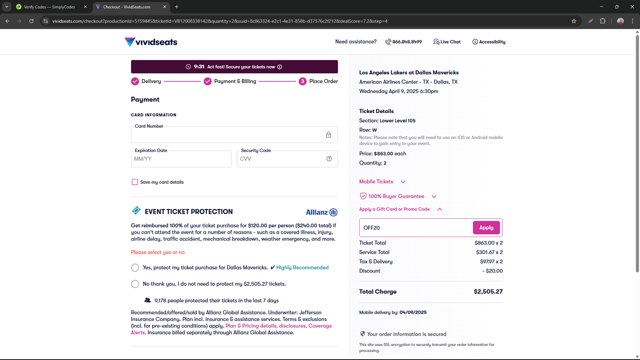 Vivid Seats Promo Codes (3 Verified) - $20 Off Apr 2025