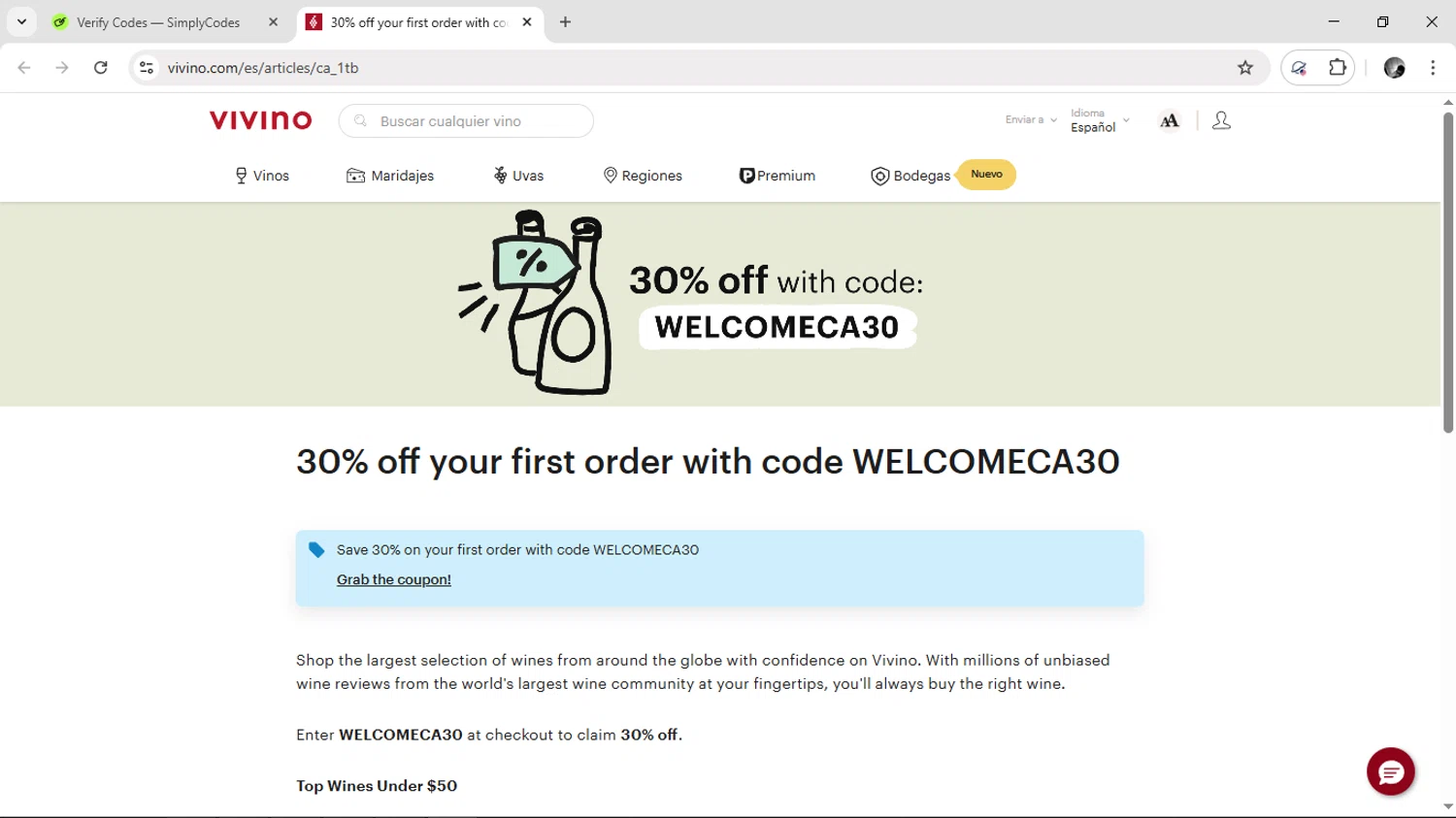 Vivino Promo Codes - 30% Off (2 Verified) Jan 2026