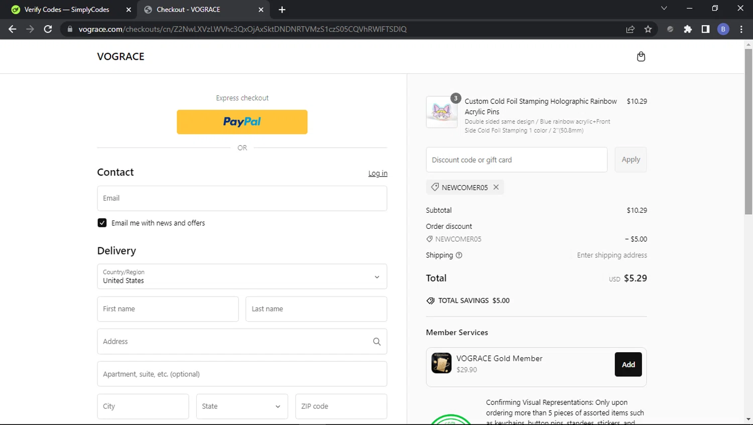 VOGRACE Discount Codes - $5 Off (5 Verified) Sep 2025