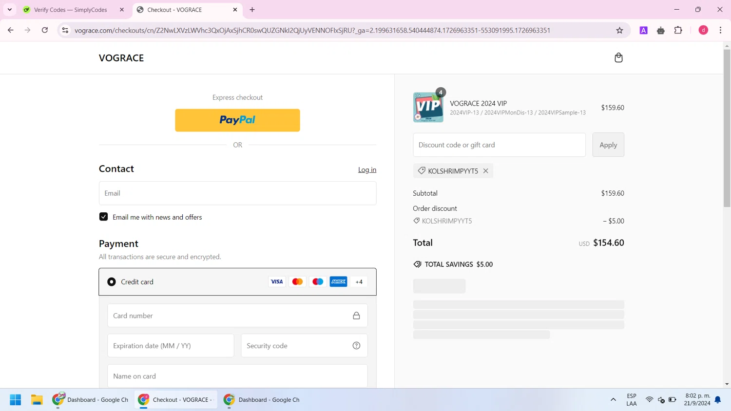 VOGRACE Discount Codes - $5 Off | October 2024