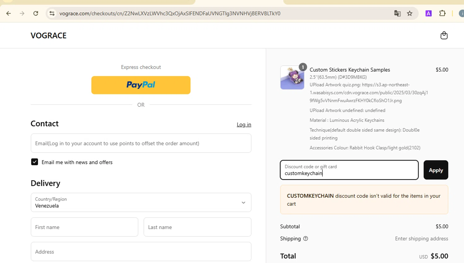 VOGRACE Discount Codes - $5 Off (6 Verified) Oct 2025