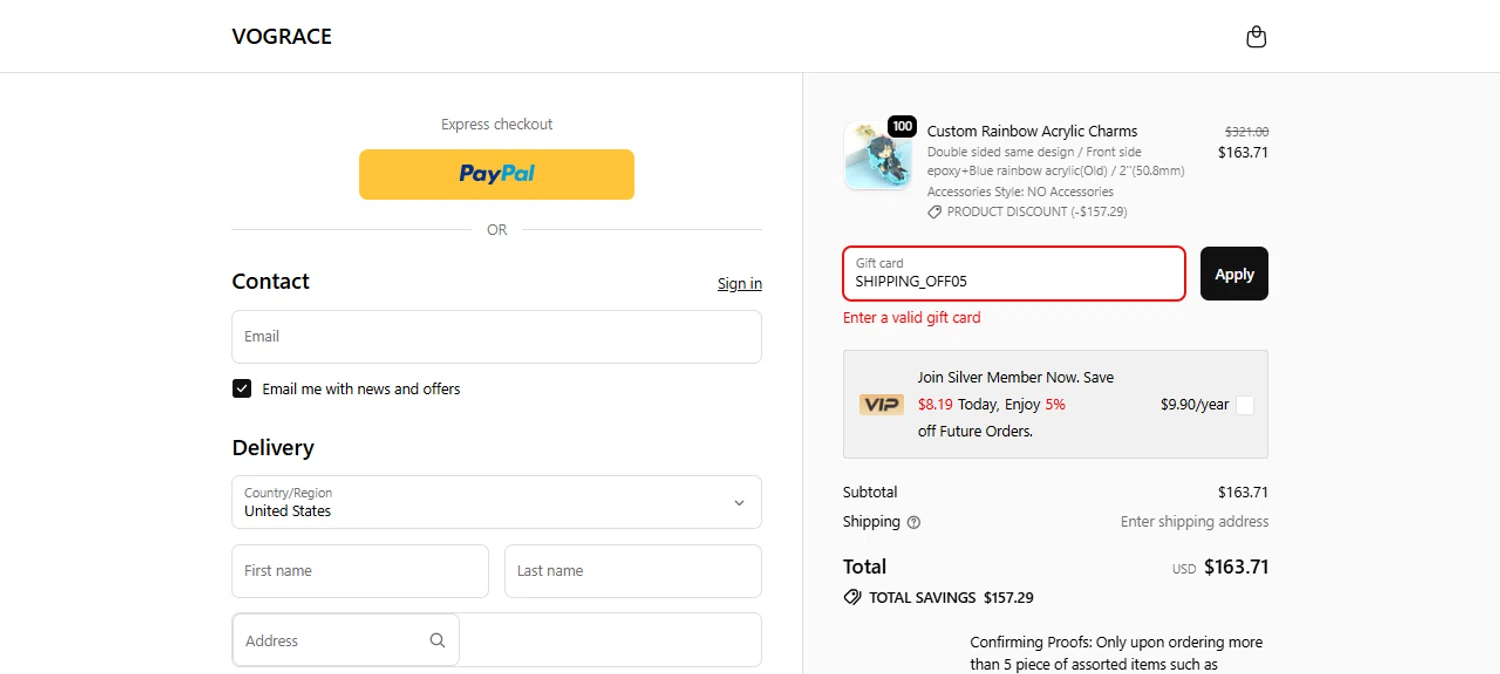 VOGRACE Promo Codes - $5 Off (5 Verified) Nov 2025