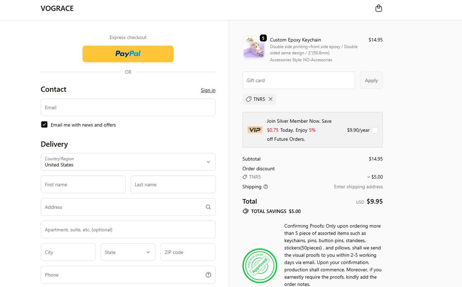 VOGRACE Promo Codes - $5 Off (4 Verified) Jan 2026