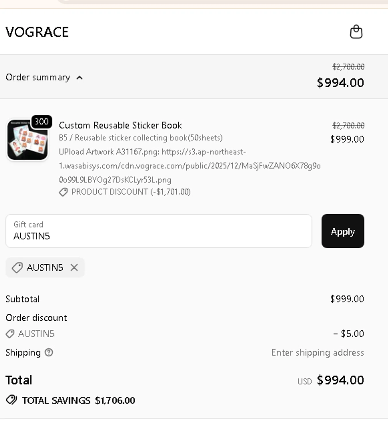 VOGRACE Promo Codes - 5% Off (8 Verified) Dec 2025
