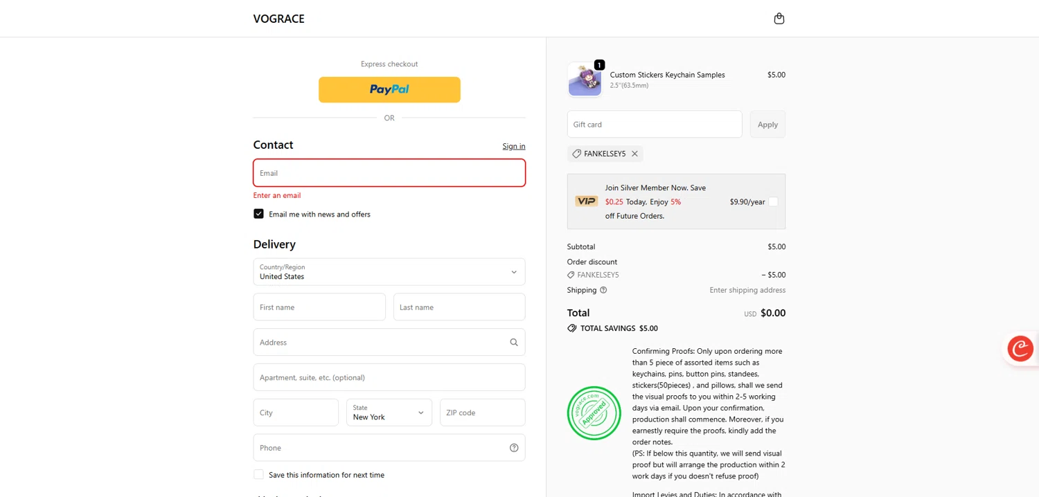 VOGRACE Discount Codes - $5 Off (6 Verified) Nov 2025