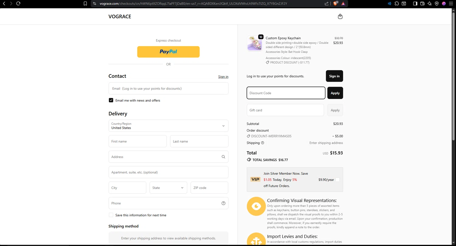 VOGRACE Promo Codes - 5% Off (8 Verified) Dec 2025