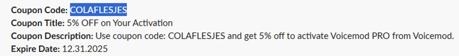 Voicemod Promo Codes - 5% Off | January 2025